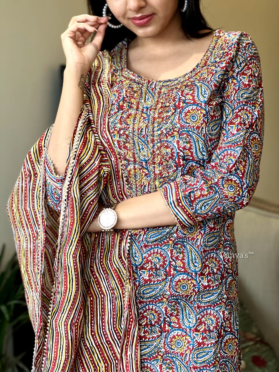 Name: Rustica & Mosaic Melody Cotton Suit Set – TheVanyas